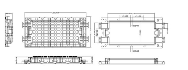 Inline Aerial Splice Enclosure for manhole / Outdoor Fiber Optic Splice