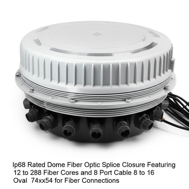 Ip68 Rated Dome Fiber Optic Splice Closure Featuring 12 to 288 Fiber ...